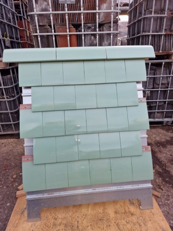 Pottelberg tile pan 301 turquoise green glazed - Traditec